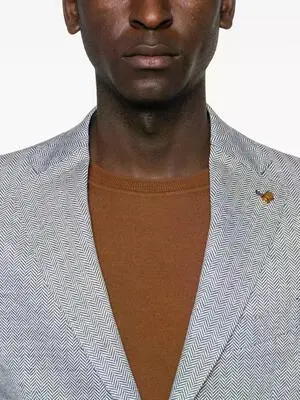 LATORRE Herringbone-pattern Blazer - Blue