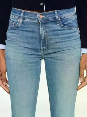 MOTHER Frayed-hem Jeans - Blue