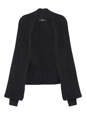 Balmain Ribbed Knit Bolero Cardigan