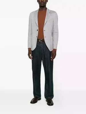 LATORRE Houndstooth-pattern Blazer - Blue