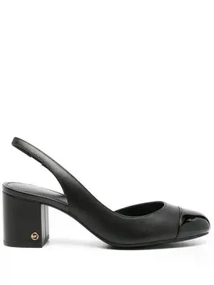 Michael Kors Calf Leather Block Heel Slingback Pumps