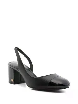 Michael Kors Calf Leather Block Heel Slingback Pumps
