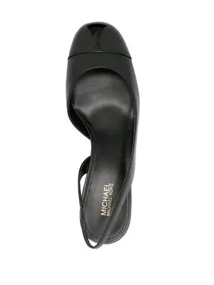 Michael Kors Calf Leather Block Heel Slingback Pumps