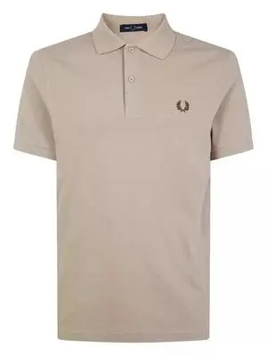 Fred Perry Logo-embroidered Polo Shirt - Neutrals