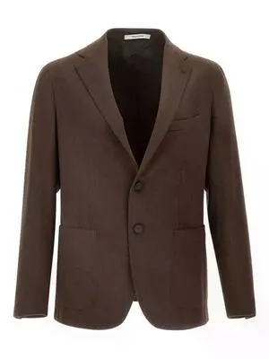 Tagliatore Notched-lapel Camel-wool Blazer - Brown