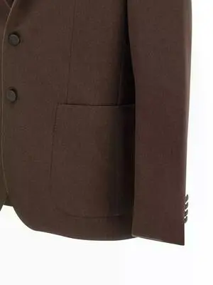 Tagliatore Notched-lapel Camel-wool Blazer - Brown