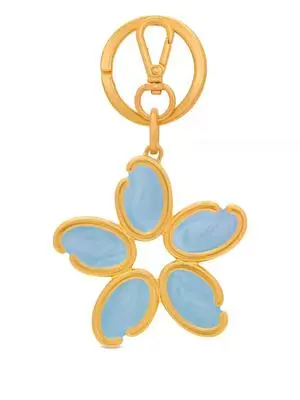 Oscar De La Renta Flower Charm Keyring - Gold