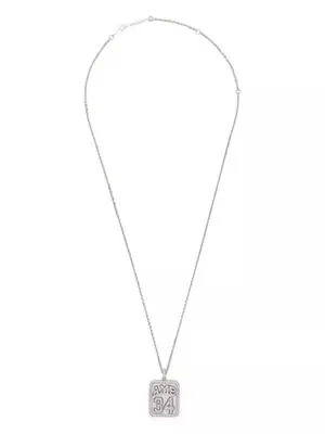 AMBUSH Logo Plaque Necklace - Silver