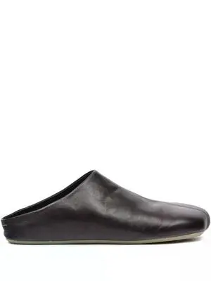 MAISON MARGIELA Leather Flat Mules - Black