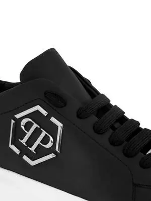 Philipp Plein Platform Leather Sneakers - Black