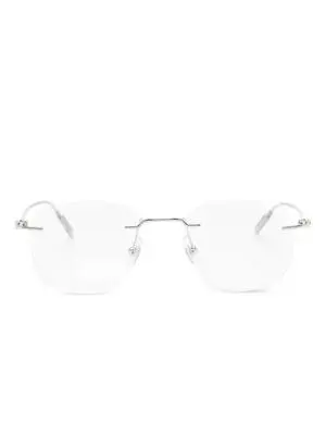 Montblanc Rimless Geometric-frame Glasses - Silver