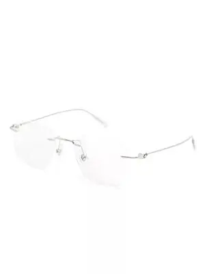 Montblanc Rimless Geometric-frame Glasses - Silver