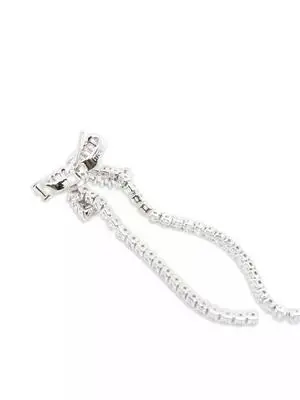 Maje Rhinestone Bow Drop Earrings