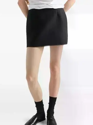 Prada Lace-detail Mini Skirt