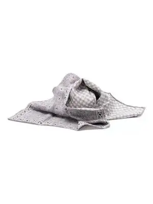 Brunello Cucinelli Patterned Silk Scarf Grey