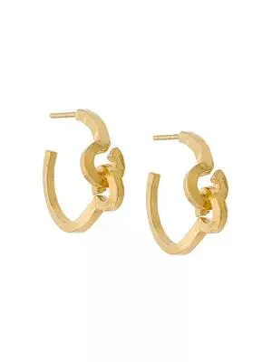 WOUTERS & HENDRIX Technofossils Hammered Link Hoop Earrings - Metallic