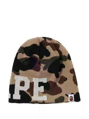 A BATHING APE Camouflage-patterned Beanie - Neutrals