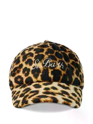 MC2 SAINT BARTH Leopard Print Baseball Cap - Neutrals
