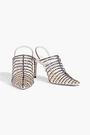 JIMMY CHOO Thu 85 Crystal-embellished Slingback Sandals