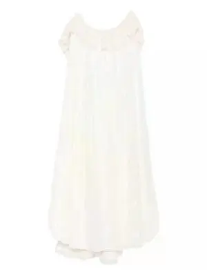 PARLOR Spaghetti-strap Midi Dress - Neutrals