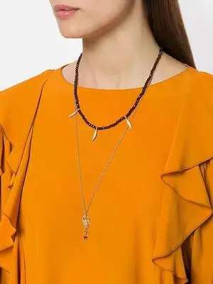 Iosselliani Puro Satyr Red Agate Double Necklace