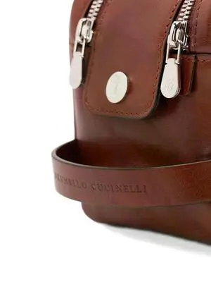 Brunello Cucinelli Leather Wash Bag