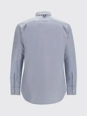 Thom Browne Button-down Cotton Shirt With Patch Pocket - Gnawed Blue