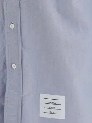 Thom Browne Button-down Cotton Shirt With Patch Pocket - Gnawed Blue