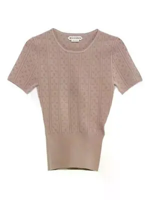 JW Anderson Pointelle Short-sleeve T-shirt - Neutrals