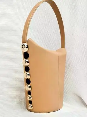Simkhai Amaya Studded Bucket Bag - Brown