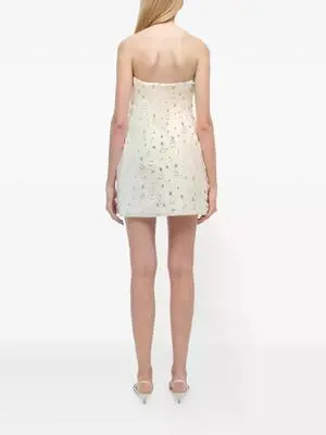 Simkhai Yasmin Embellished Strapless Mini Dress - White