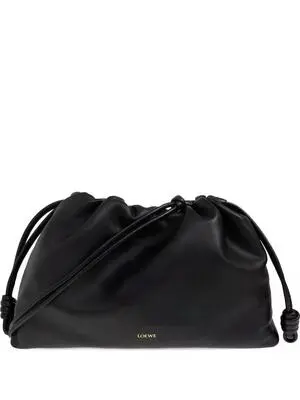 Loewe Large Flamenco Drawstring Shoulder Bag - Black