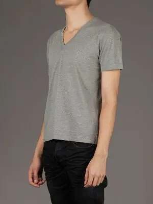 SIDE SLOPE V-neck T-shirt