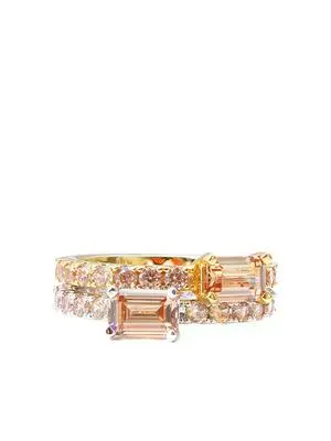 IZABEL DISPLAY Ultra Slim Stone Embellished Ring - Silver