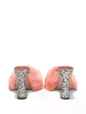 PAUL ANDREW 95mm Arc Embellished Heel Sandals