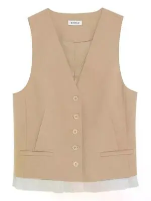 Simkhai Laiken Buttoned Vest - Neutrals