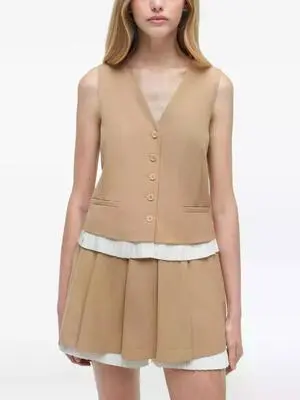 Simkhai Laiken Buttoned Vest - Neutrals