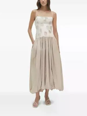 Simkhai Pfeiffer Polka-dot Midi Dress - Neutrals