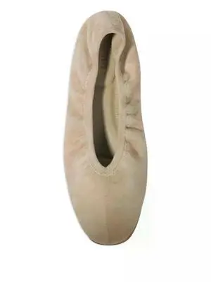 Simkhai Danna Suede Elasticated Ballet Flats - Neutrals