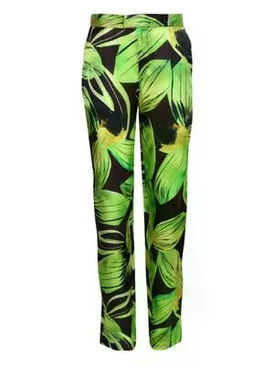 LOUISA BALLOU Leaf-print Trousers