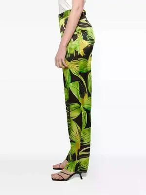 LOUISA BALLOU Leaf-print Trousers