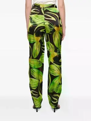 LOUISA BALLOU Leaf-print Trousers