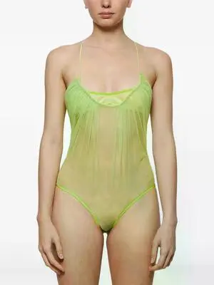 NENSI DOJAKA Cami Gathered Bodysuit - Yellow