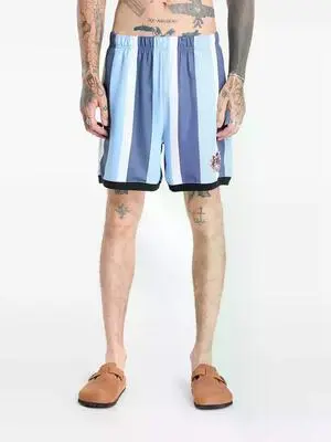 PLEASURES Striped Panelled Shorts
