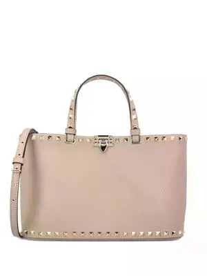 Valentino Garavani Rockstud Small Leather Tote - Pink