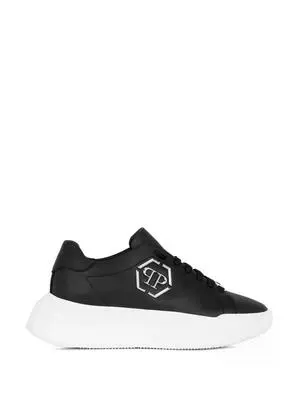 Philipp Plein Platform Leather Sneakers - Black
