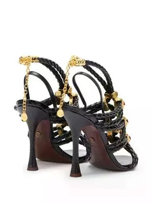 Roberto Cavalli Braided Stiletto Sandals