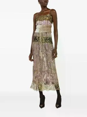 Roberto Cavalli Floral-pattern Lace Dress