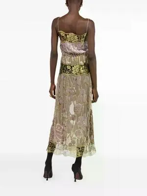 Roberto Cavalli Floral-pattern Lace Dress