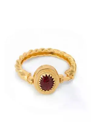 Roberto Cavalli Twisted Ruby-stone Bangle